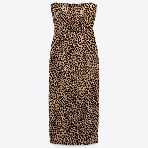 Zara | Dresses | Zara Printed Sheath Dress Leopard | Poshmark
